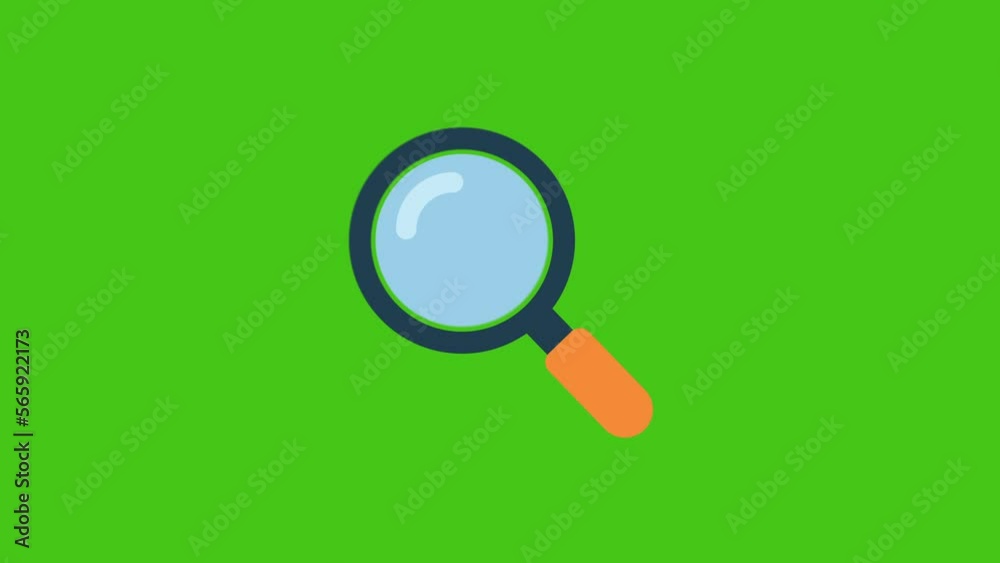 magnifying glass icon animation.4K motion animation. Stock Video ...