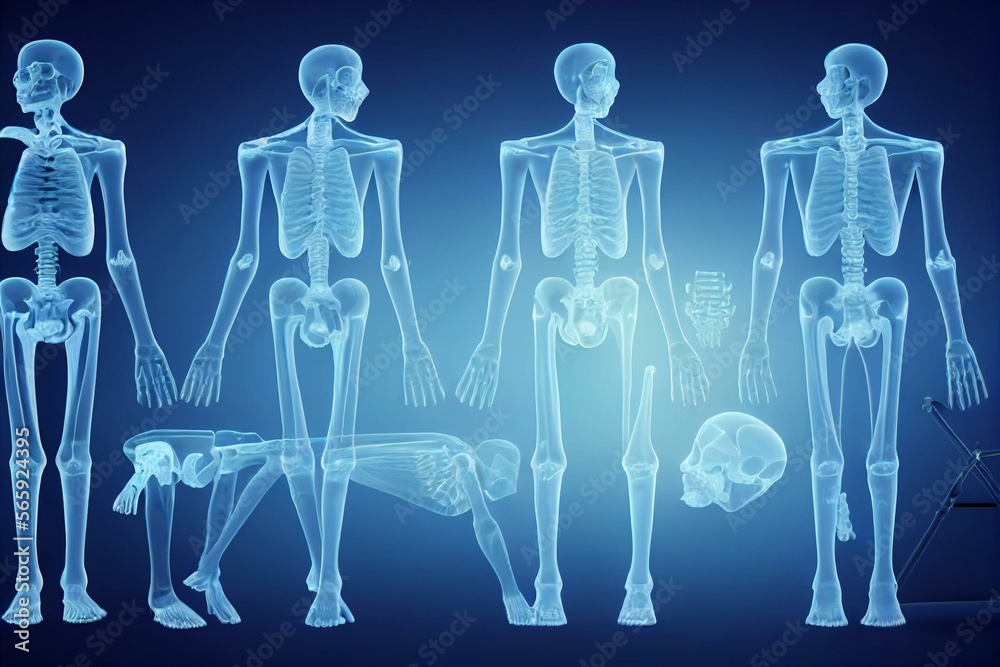 Orthopaedist checks and diagnose the bones of the pelvis and hip, femur ...