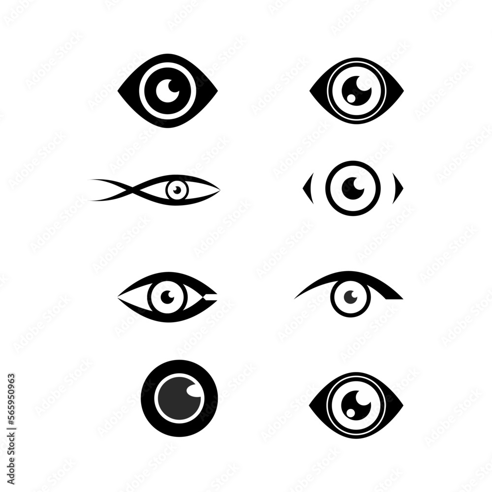 design vector set eyes icon Stock Vector | Adobe Stock