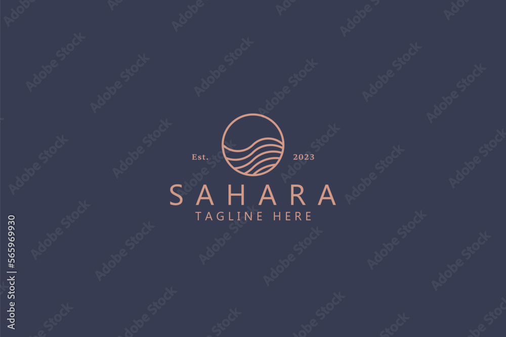 Sahara Desert Middle East Logo Branding Concept Abstract Shape Simple ...