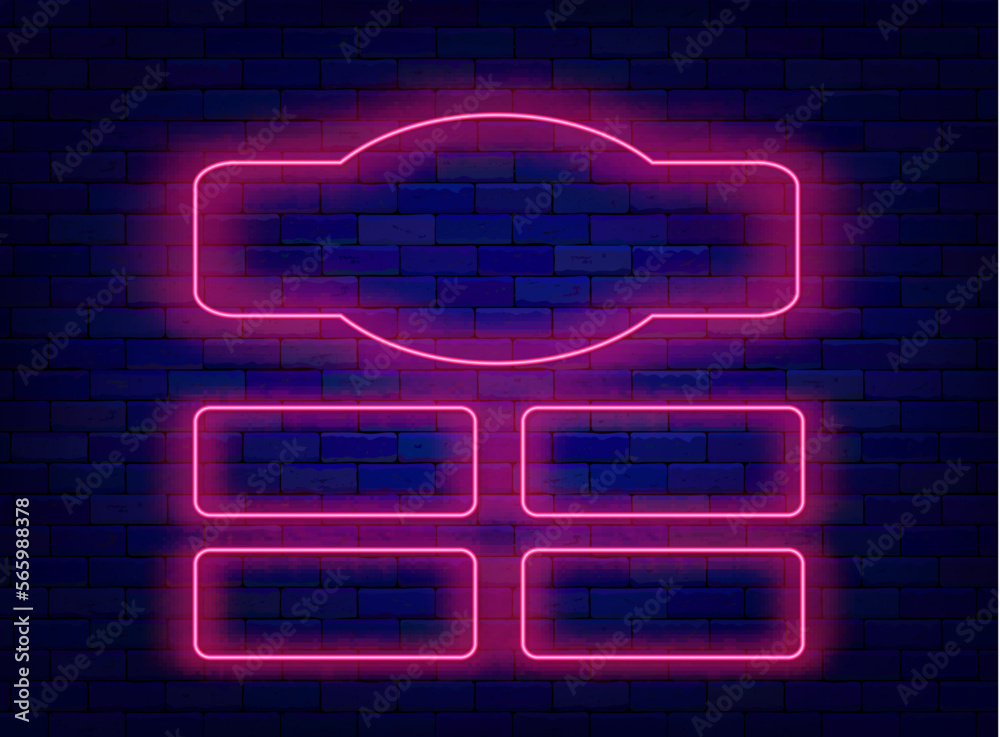 Question and answers neon grid template. Test, tv show and exam concept ...