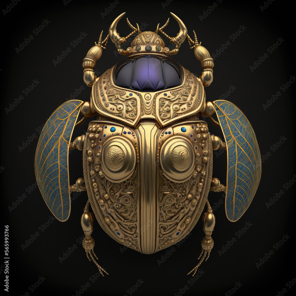 Ancient Egyptian scarab beetle. sketch art for artist creativity and ...