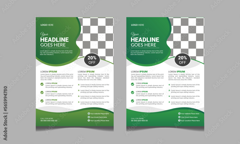 Environmental flyer layout with A4.Vector flyer, poster, brochure ...