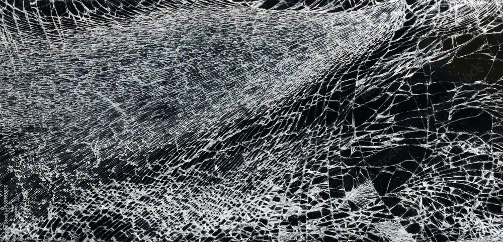 cracked screen phone isolated on white background, broken screen ...