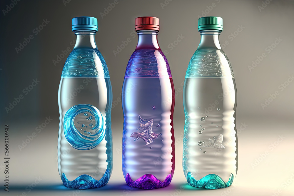 three different types of water bottles are shown in this image, one is ...