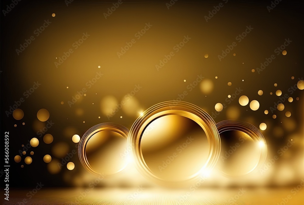 gold stage product showcase , abstract gold background, glitter glow ...