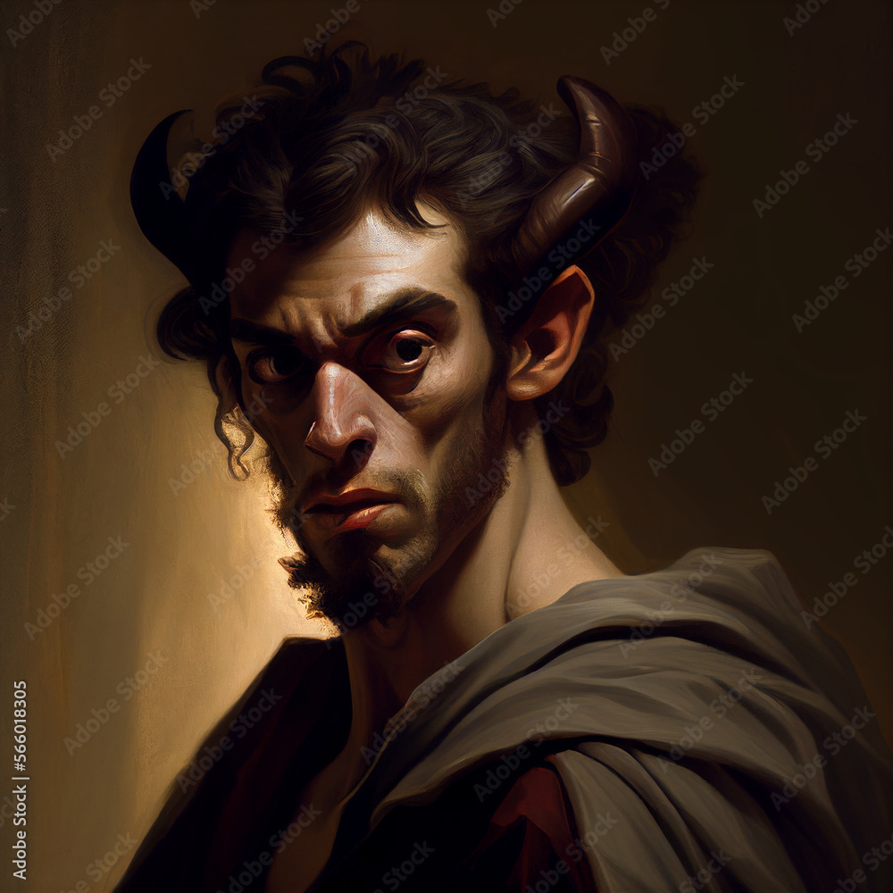 Gothic Beast Man with Horns Roleplaying DND Strong Muscular Warrior ...