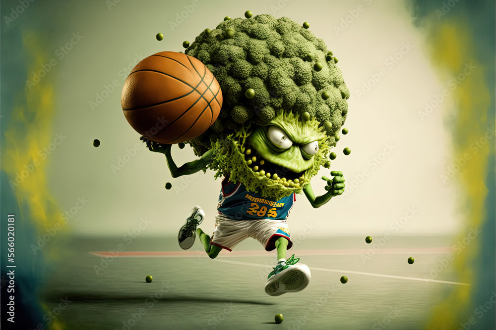 Marijuana nug charactr playing basketball -AI Generated Stock ...