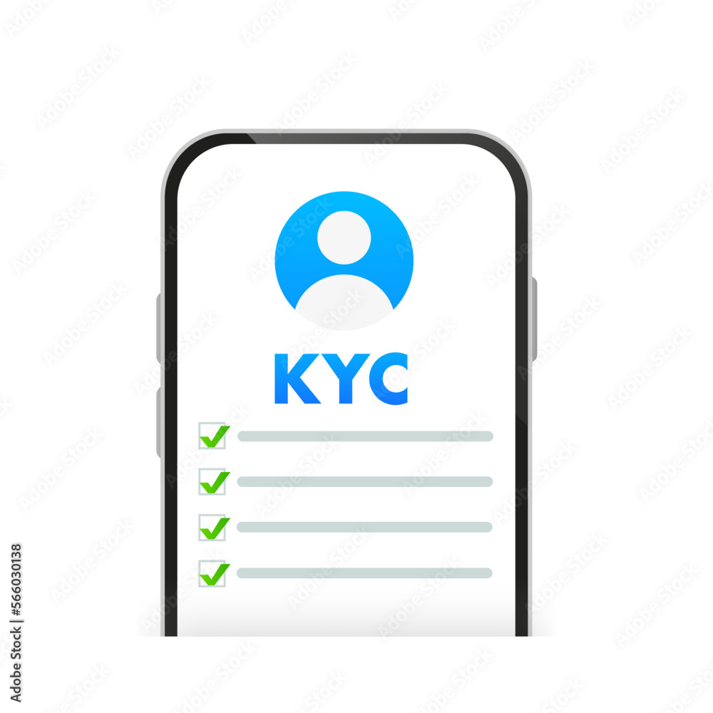 Kyc Know Your Customer Vector Icon Design Profile Identity Symbol