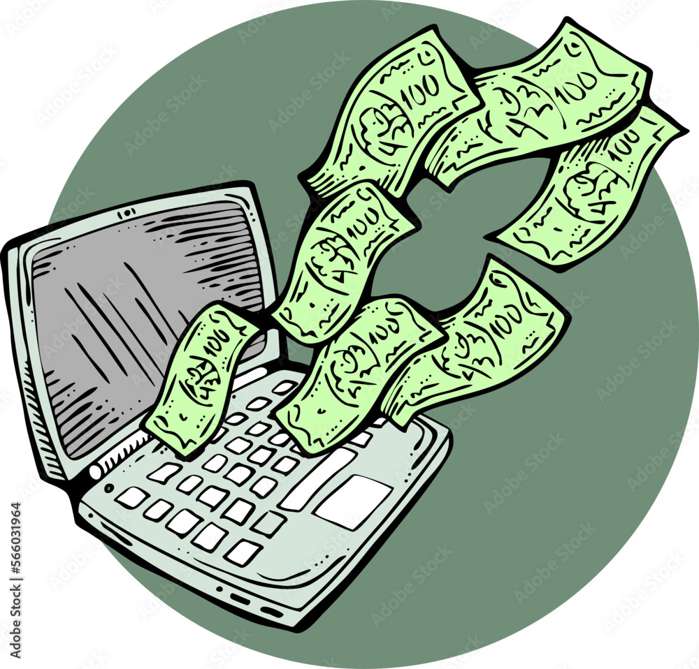 Money cash flying into and out of wallet. Income transfer, currency ...