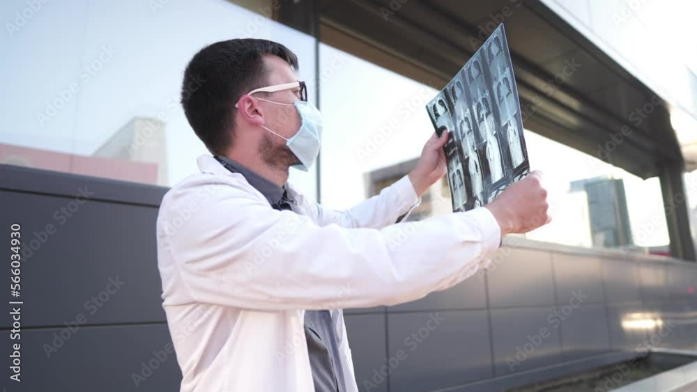 Examination and diagnosis by computed tomography CT scan of lung ...