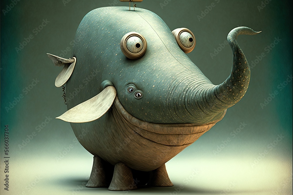 Monkey made from whale, concept of Metamorphosis and Anthropomorphism ...
