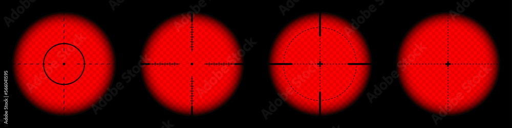 Various weapon thermal infrared sights, sniper rifle optical scopes ...