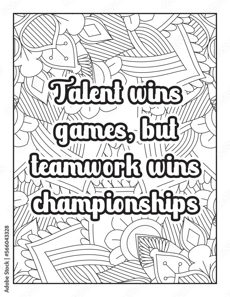 inspirational words coloring book pages design. motivational quotes ...