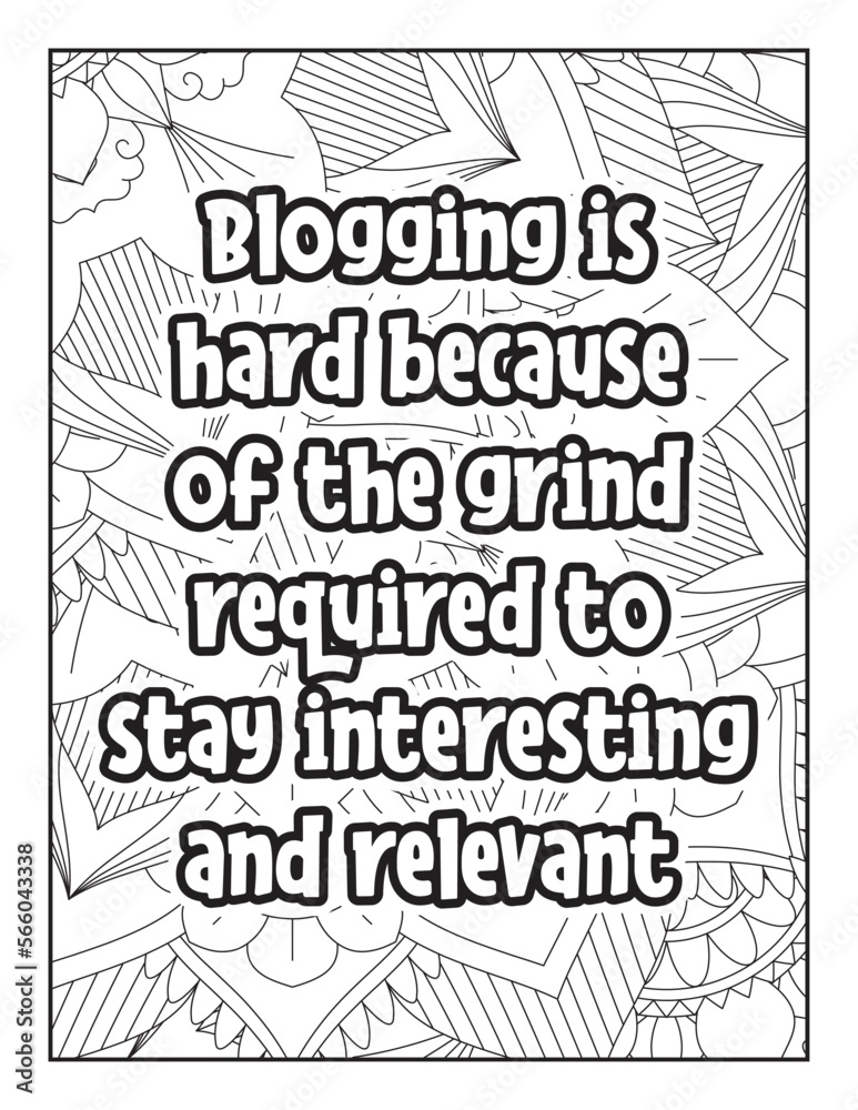 inspirational words coloring book pages design. motivational quotes ...