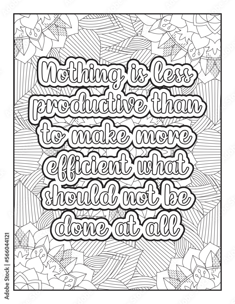inspirational words coloring book pages design. motivational quotes ...
