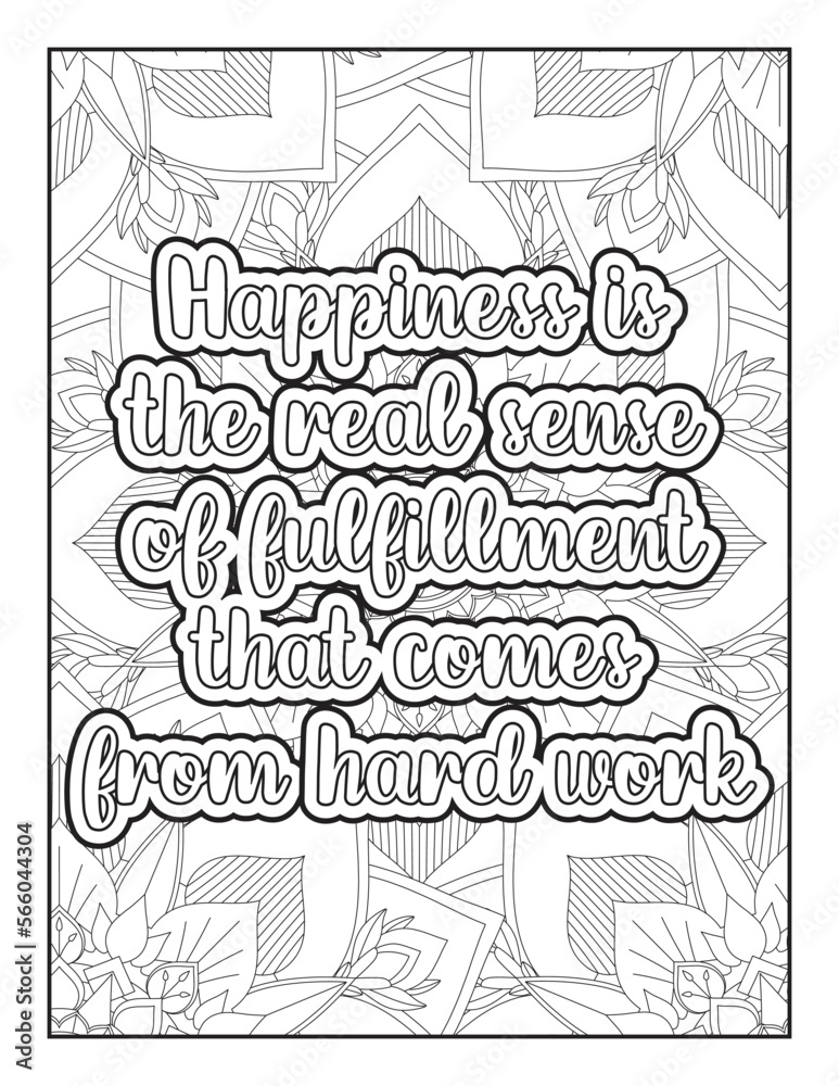 inspirational words coloring book pages design. motivational quotes ...