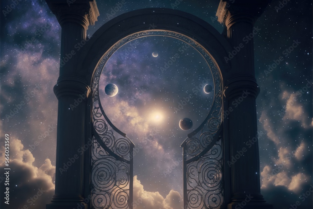 Gates of heaven: heaven is the galaxy, heaven's gates opening to the ...