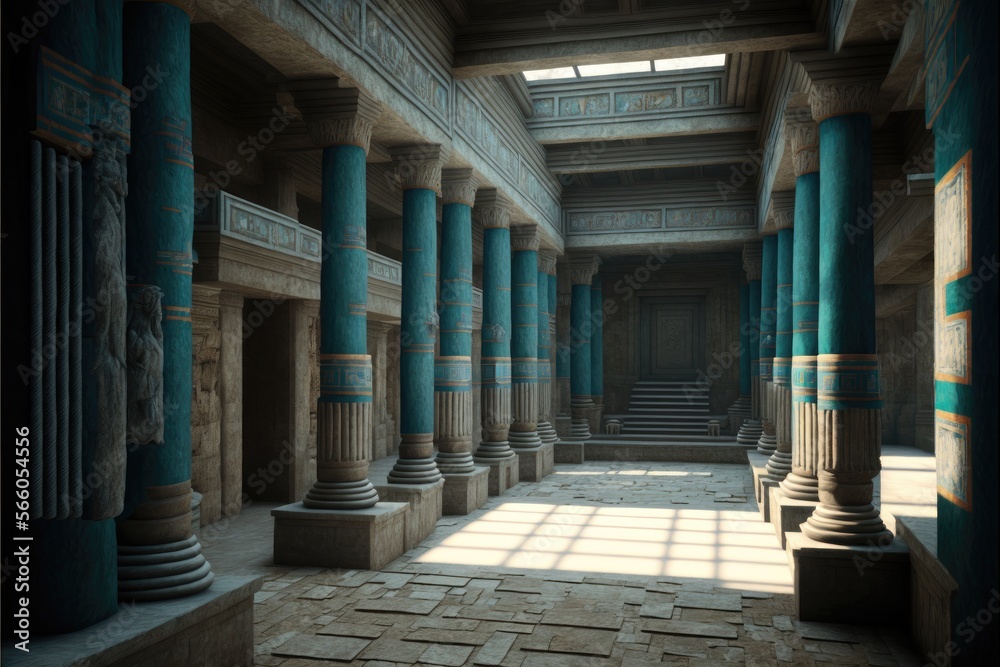 Inside of an Inca temple created with generative ai Stock Illustration ...