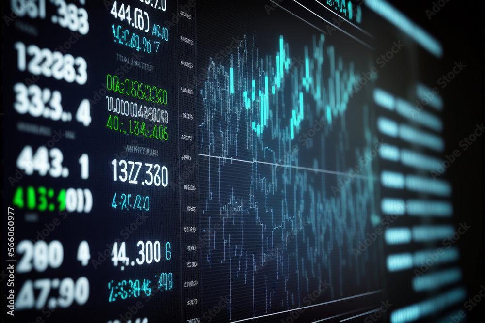 graph of market indicator. stock data concept, financial statistic ...