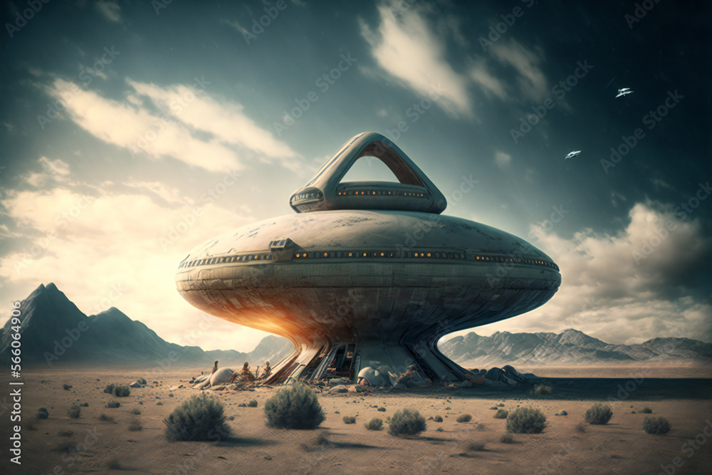 Alien Ship - Alien Abduction - Created with Generative AI technology ...