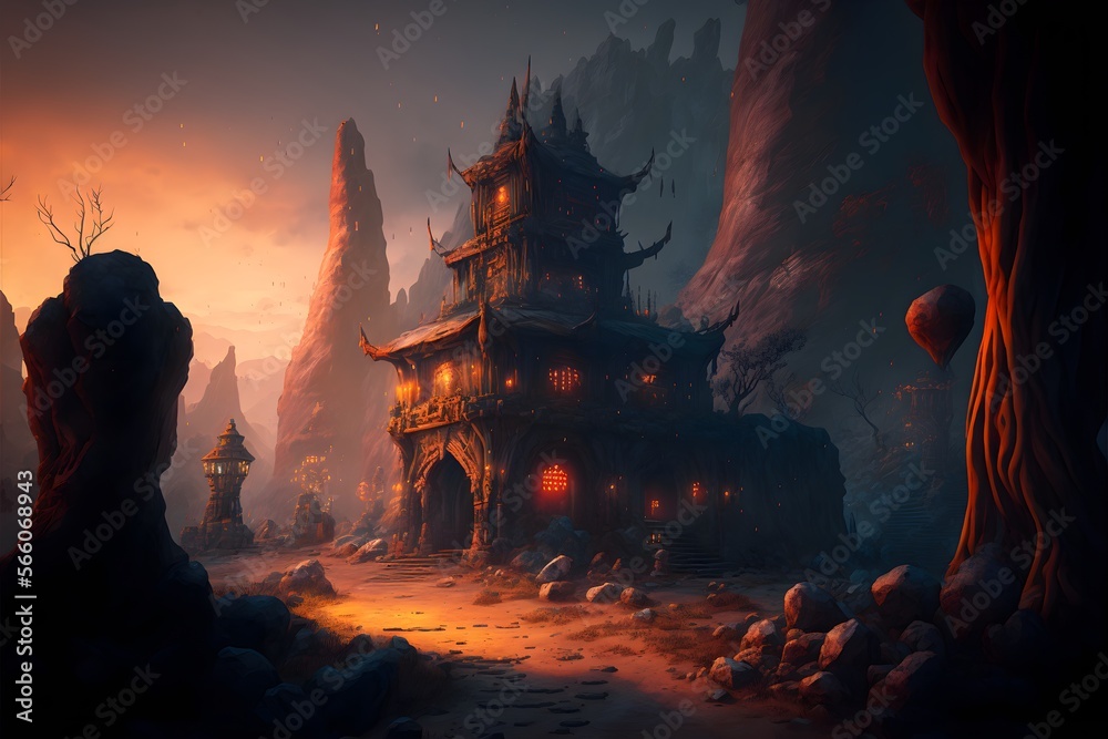 Dungeons and dragons style village the forgotten realms ancient ...