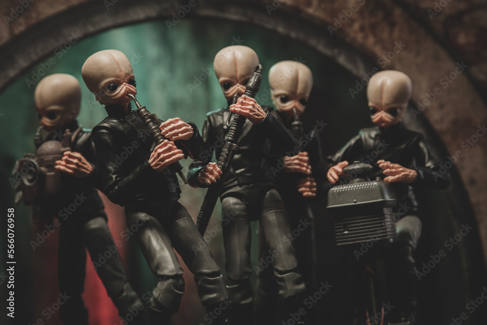 NEW YORK USA, FEB 8 2023: scene from Star Wars Mos Eisely Chalmun's ...