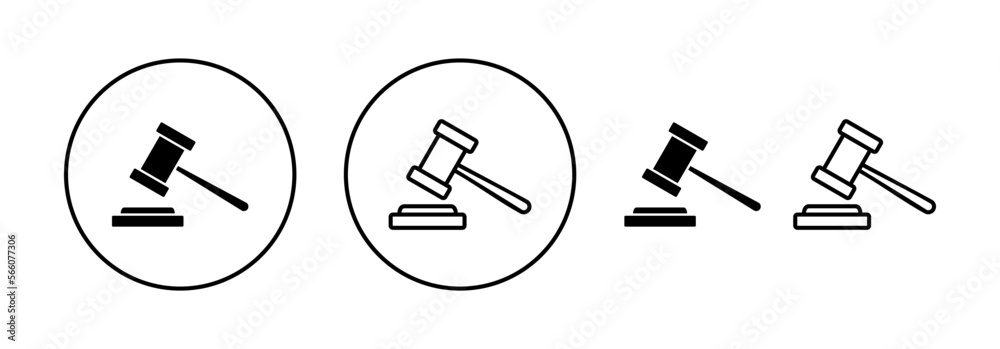 Gavel icon vector for web and mobile app. judge gavel sign and symbol ...