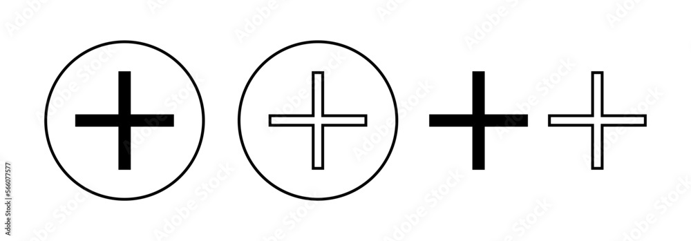 Plus Icon vector for web and mobile app. Add plus sign and symbol Stock ...
