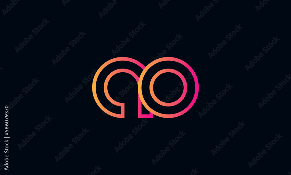 initial letter ao logo design. ao logo icon design vector Stock Vector ...