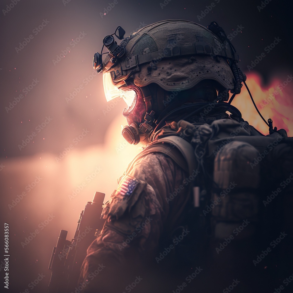 soldier, military, background, dramatic scene, high detailed, realistic ...