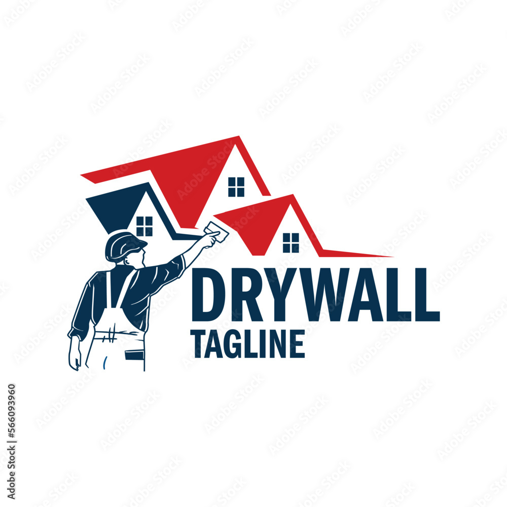 Vetor de Dry Wall Logo Template. House Improvement Logo Design Template ...