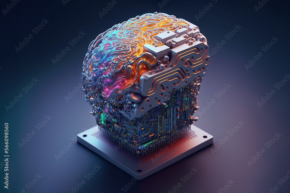 Ai brain Futuristic neural connections and data analysis network ...