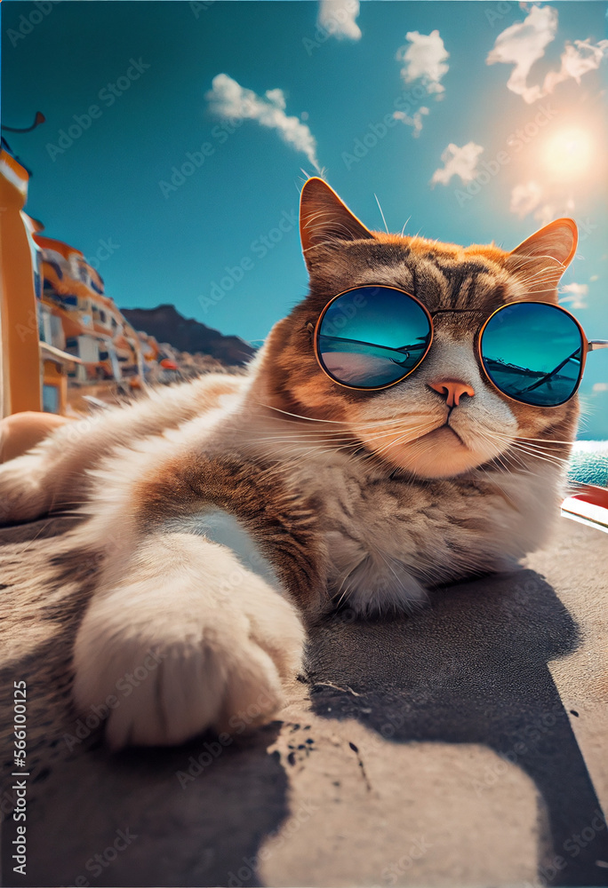 Fashionable Feline: 8K High-Resolution Photorealistic Ultrawide Angle ...