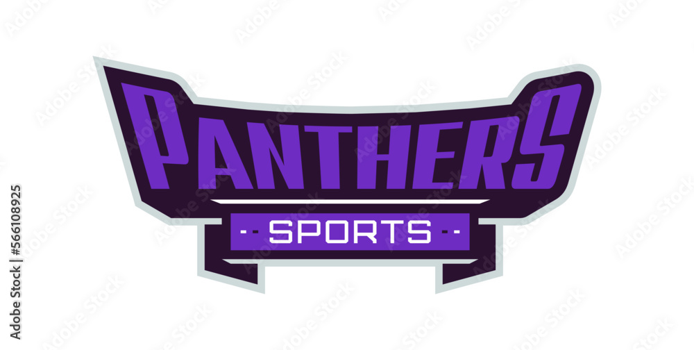 Bold sports font for panther mascot logo. Text style lettering for ...