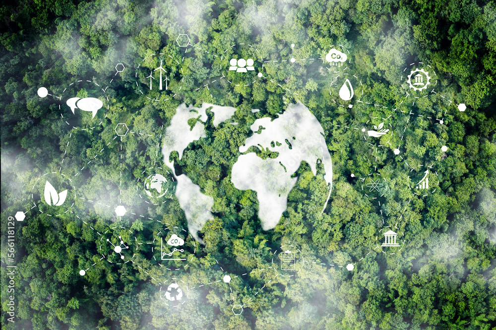 Environmental technology concept. sustainable ESG modernization ...