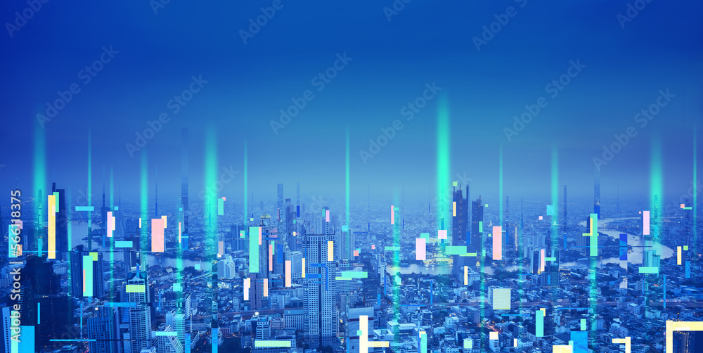 Digital city with technology for new era future investment and business ...