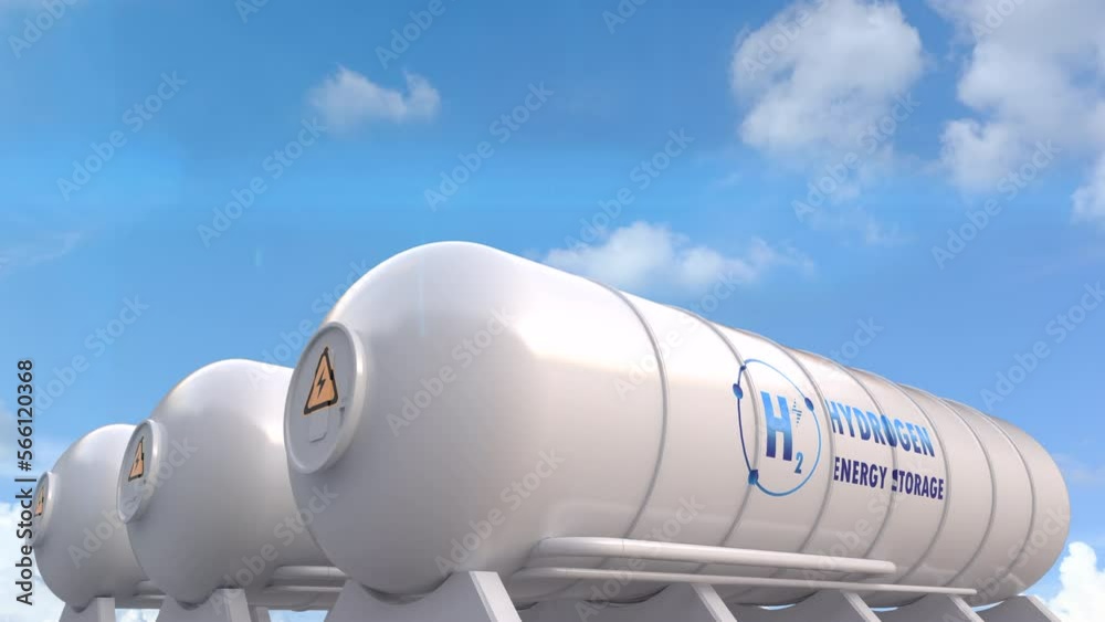 Stockvideo Hydrogen energy storage system or battery container unit 4k ...
