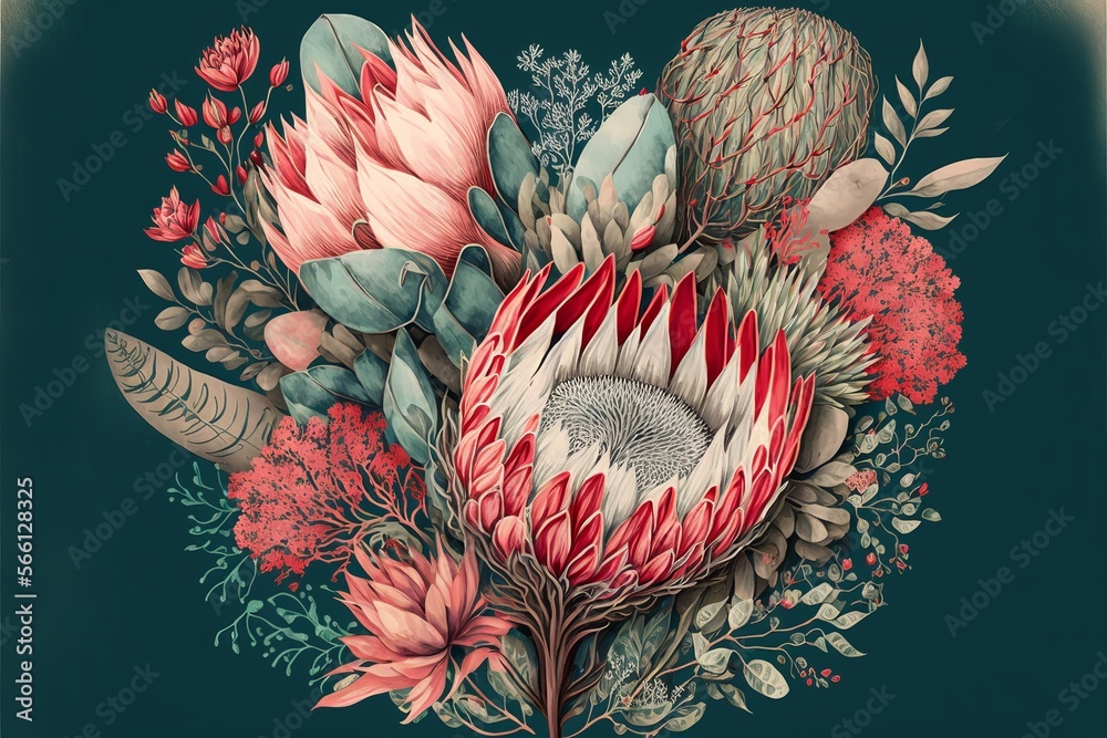 Modern concept banner, flower, plant, nursery web site, poster, flyer ...