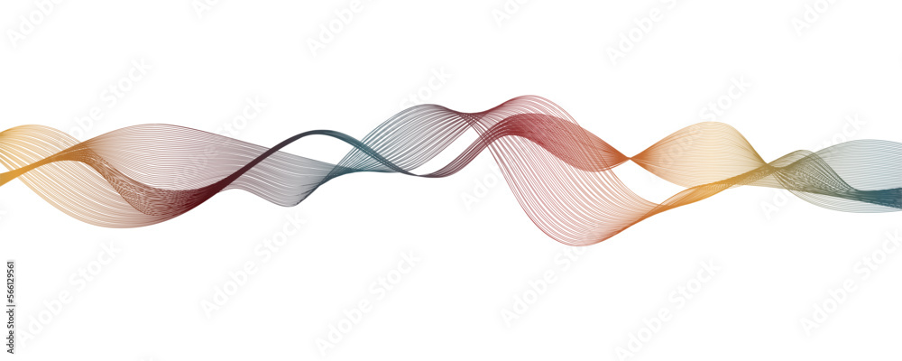 Abstract 3D Curve Wave Pattern and Vibrant Gradient on a Transparent ...