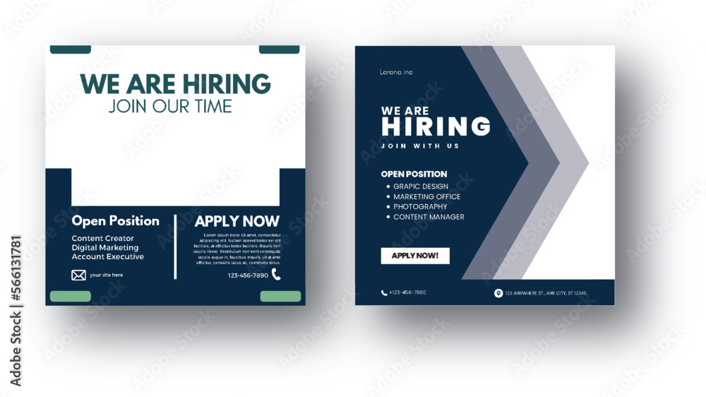 We Are Hiring Social Media Post Stock Vector | Adobe Stock