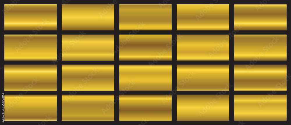 Collection. Gold background, gold foil texture, metallic gradient sheet ...