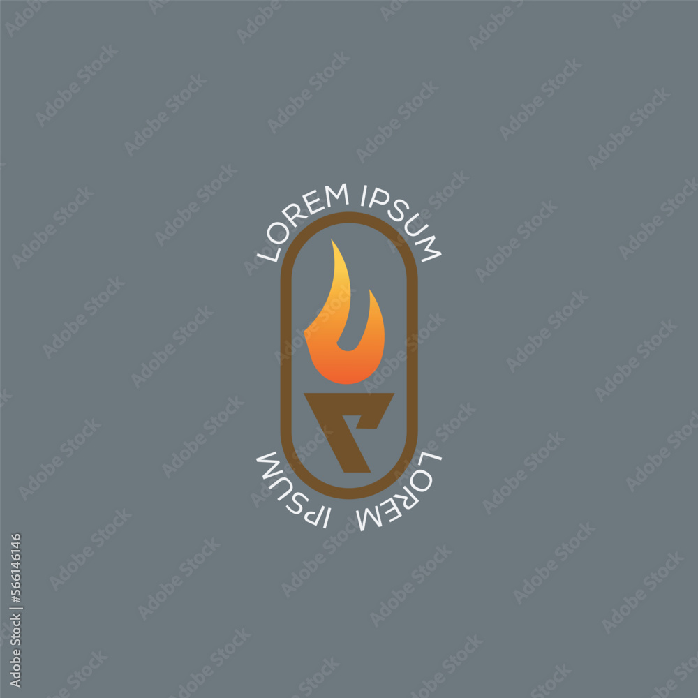 Fire flame logo design, emblem fire logo icon, vector fire logo design ...
