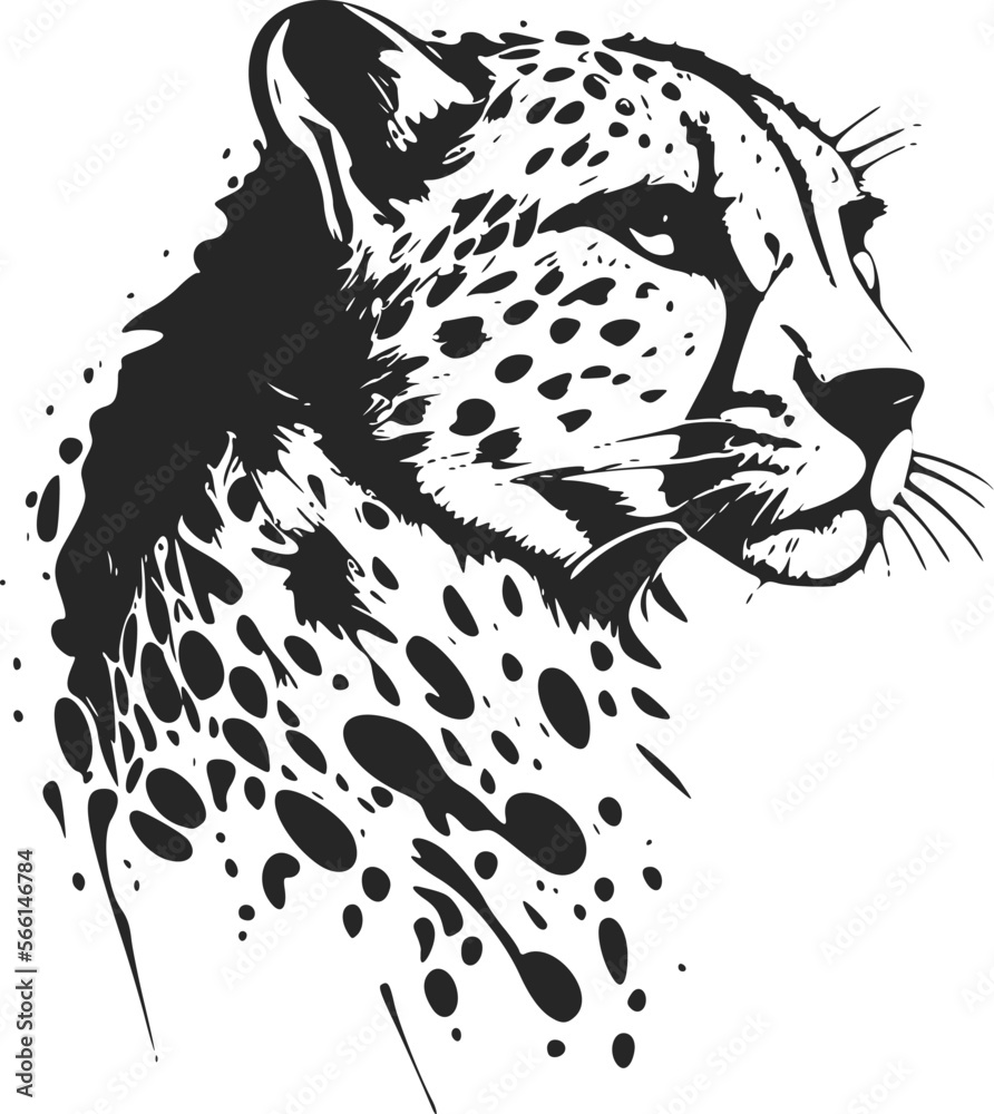 Make a bold statement with our striking black and white modern hippo ...