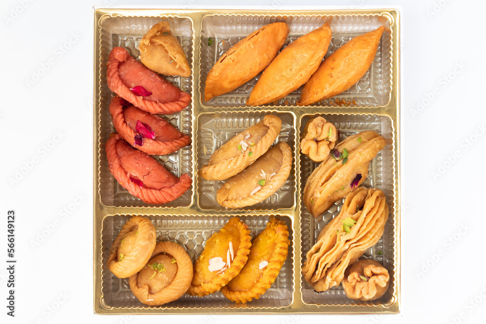 Fotka „Variety Of Traditional Indian Mithai Gujiya Also Called Gujia ...