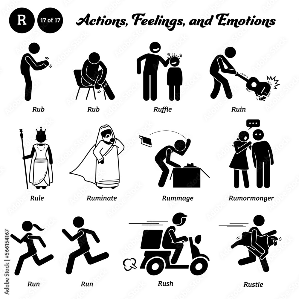 Vetor do Stock: Stick figure human people man action, feelings, and ...