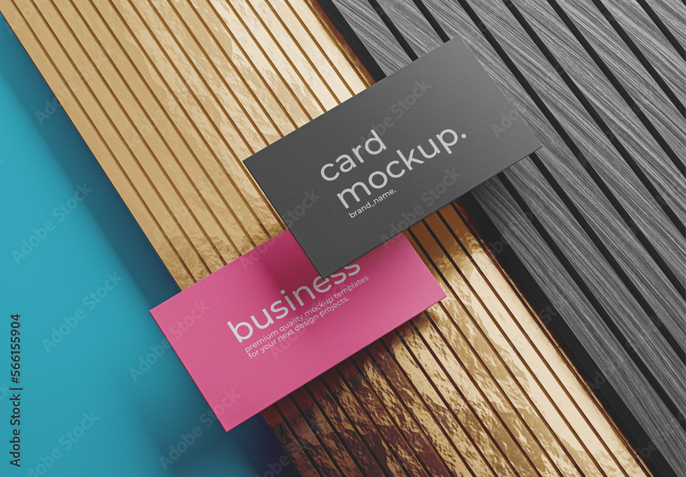 Black And Pink Business Card Mockup Stock Template | Adobe Stock