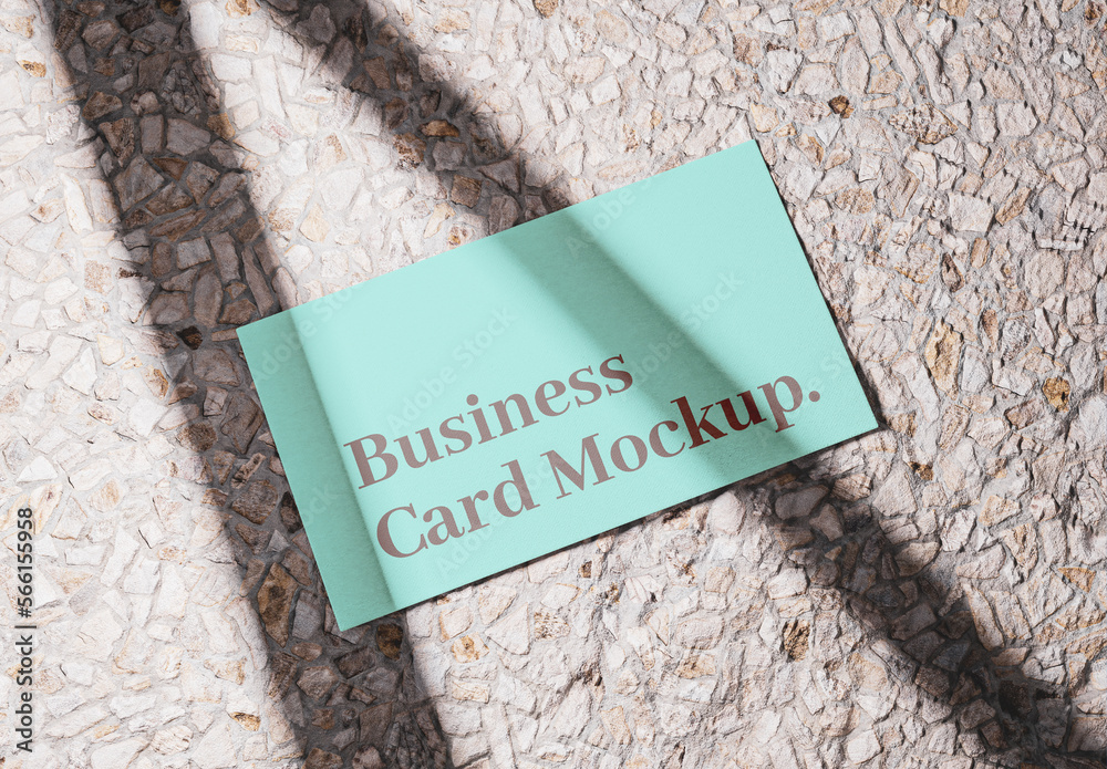 Simple Business Card Mockup Stock Template | Adobe Stock