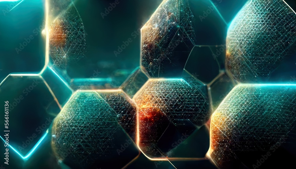 Generative AI abstract tech background Floating Numbers HUD Background ...