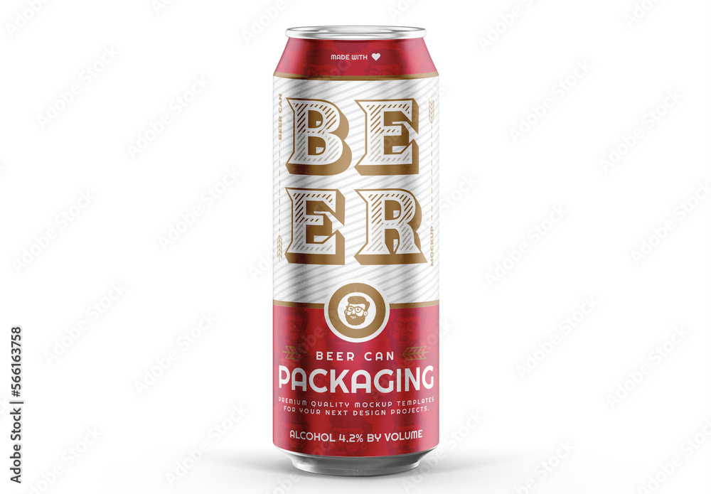 Aluminum Beer Can Mockup Stock Template | Adobe Stock